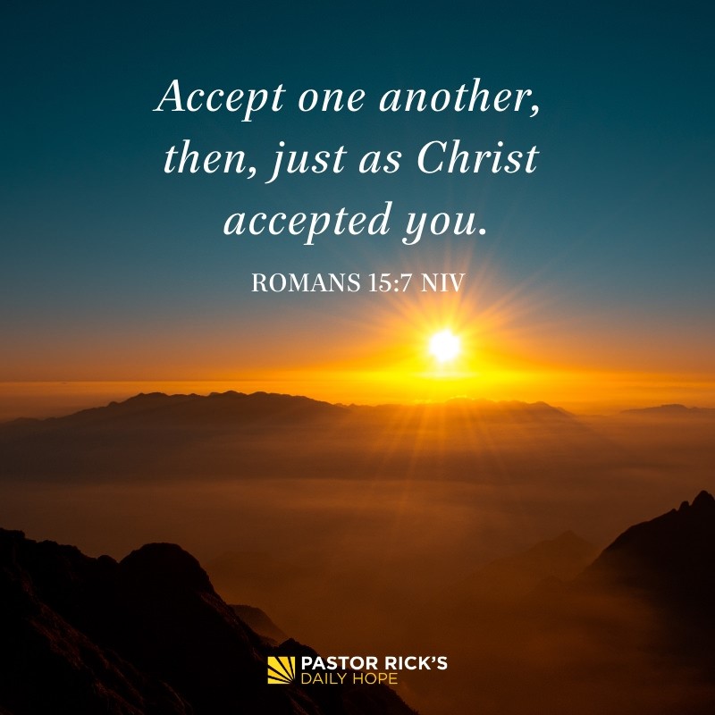 Accept Others as Christ Accepted You - ONE Foundation